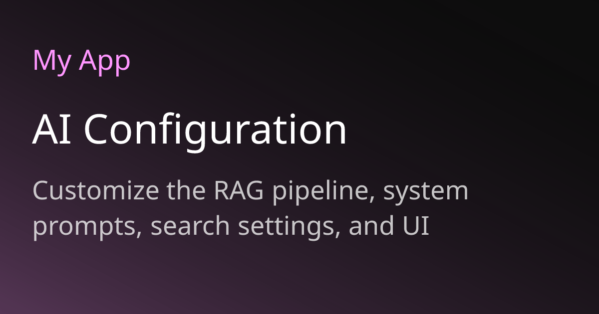 AI Configuration | VectraDocs